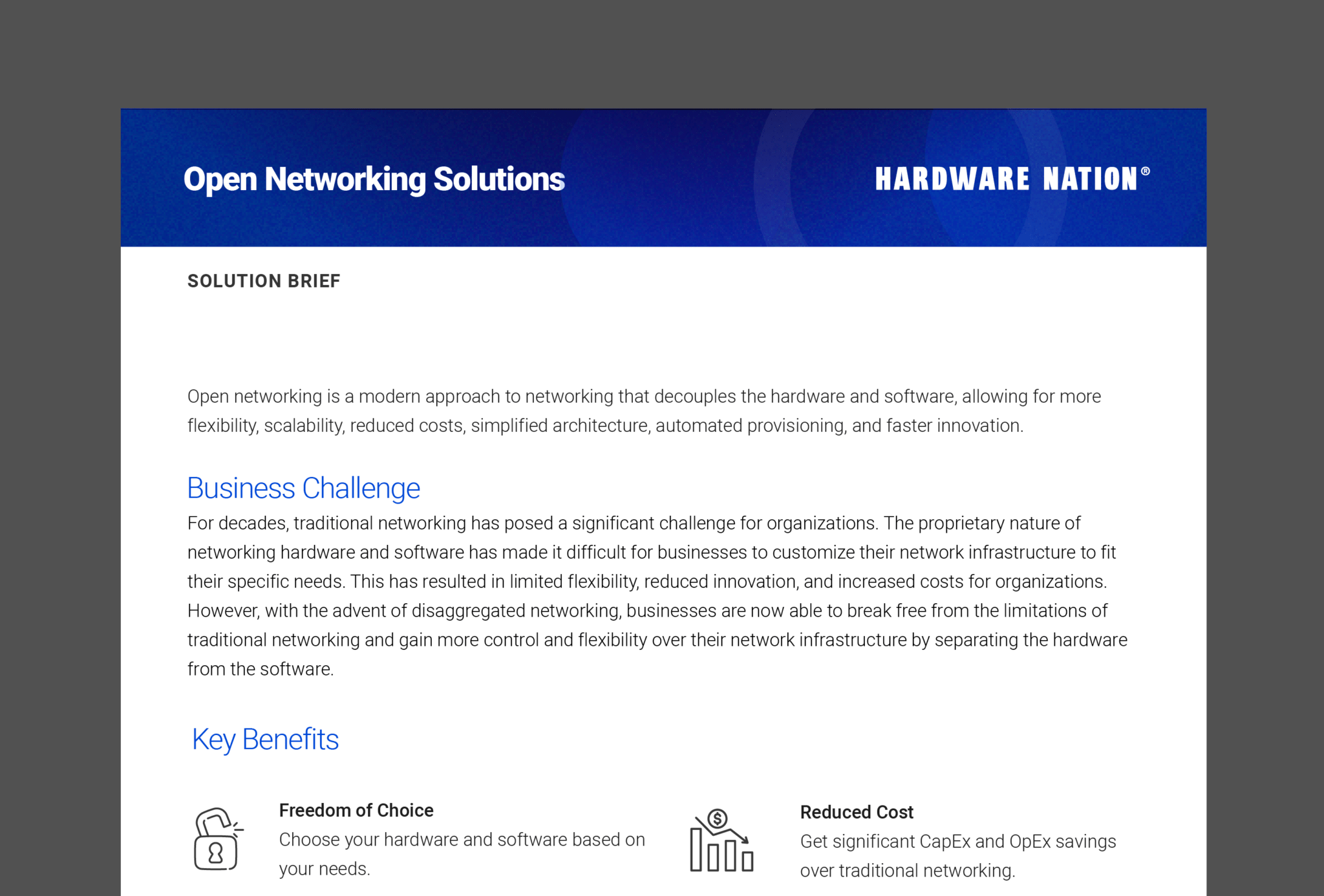 Open Networking Solutions - Hardware Nation